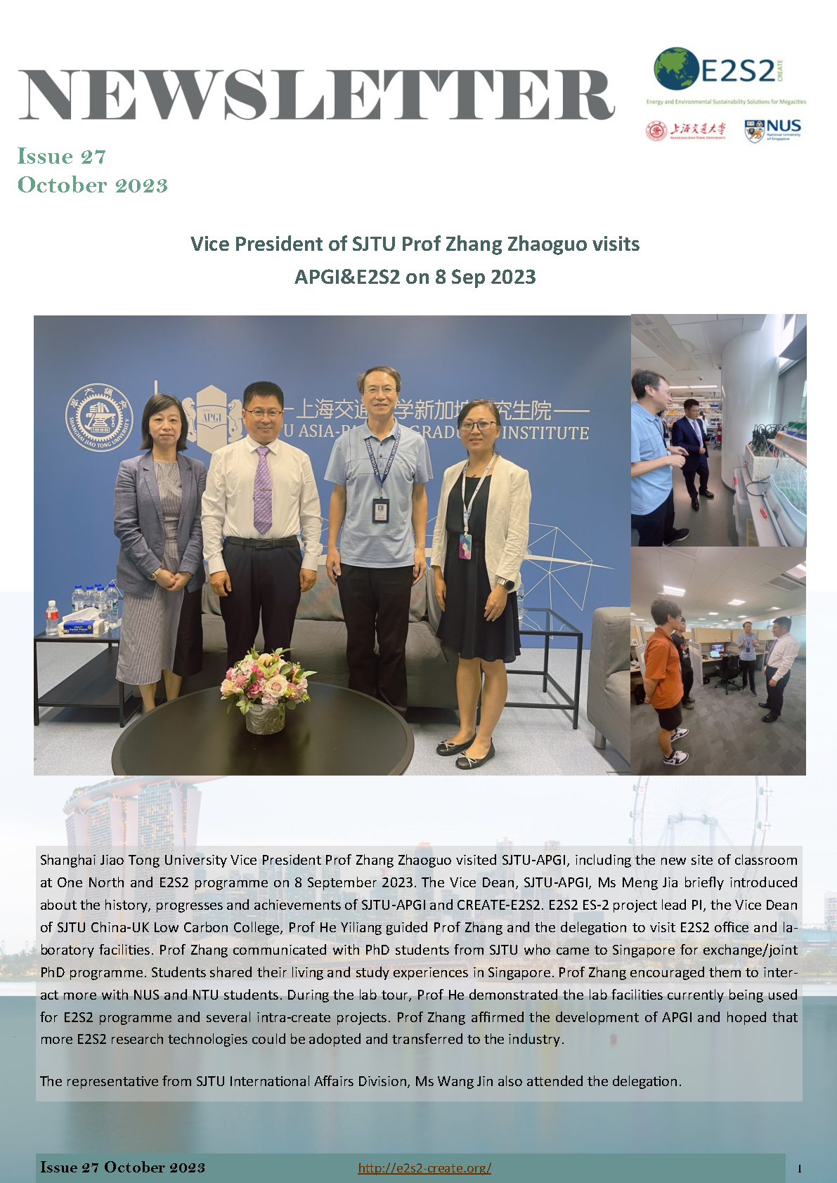 E2S2 Newsletter - Issue 27 (October 2023)